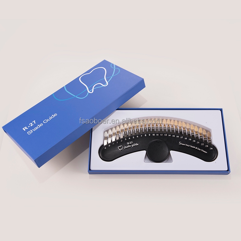 27 Colors Teeth Whitening 3d Shade Guide Tooth Shade Chart Board Color