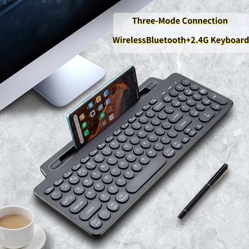 Wireless Multimedia Keyboard 2.4G With Touchpad Ergonomic Computer ...