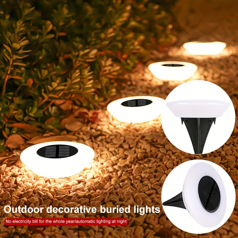 Led Solar Ground Burial Light Outdoor Waterproof Super Bright Warm ...