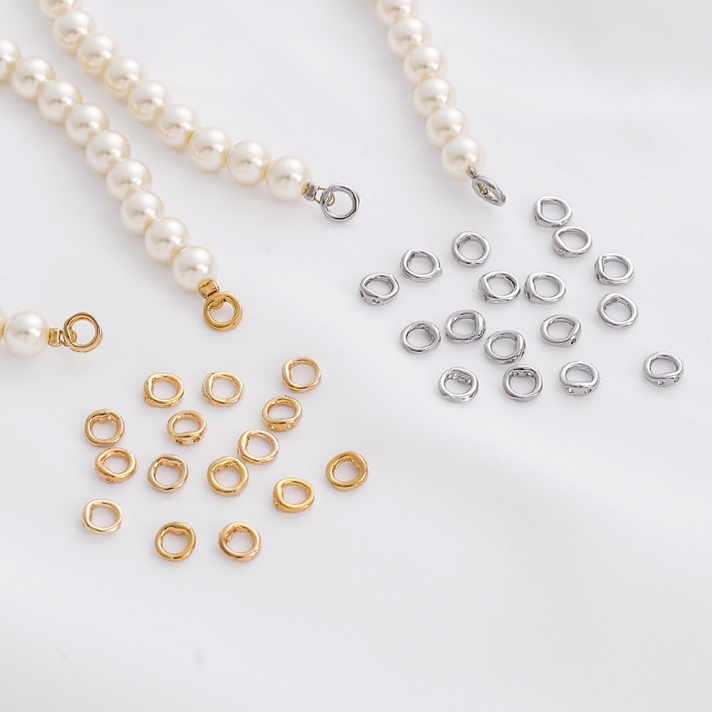 [5mm] Double Hole Pig Nose Ring Double Hole Ring Gold Plated Silver ...