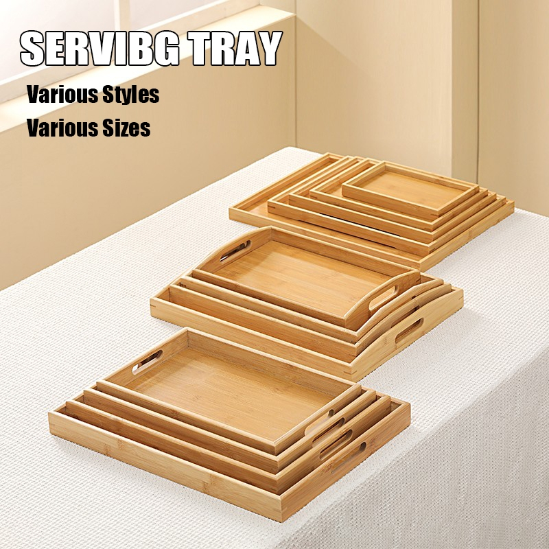 【Ready Stock】Dulang Kayu Wooden Tray for Tea Coffee Breakfast Serving ...