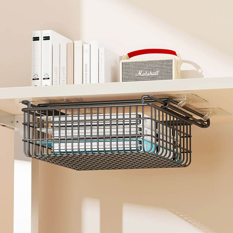 Immediate Shipping~Under Desk Drawer Storage Box Invisible Perforation ...