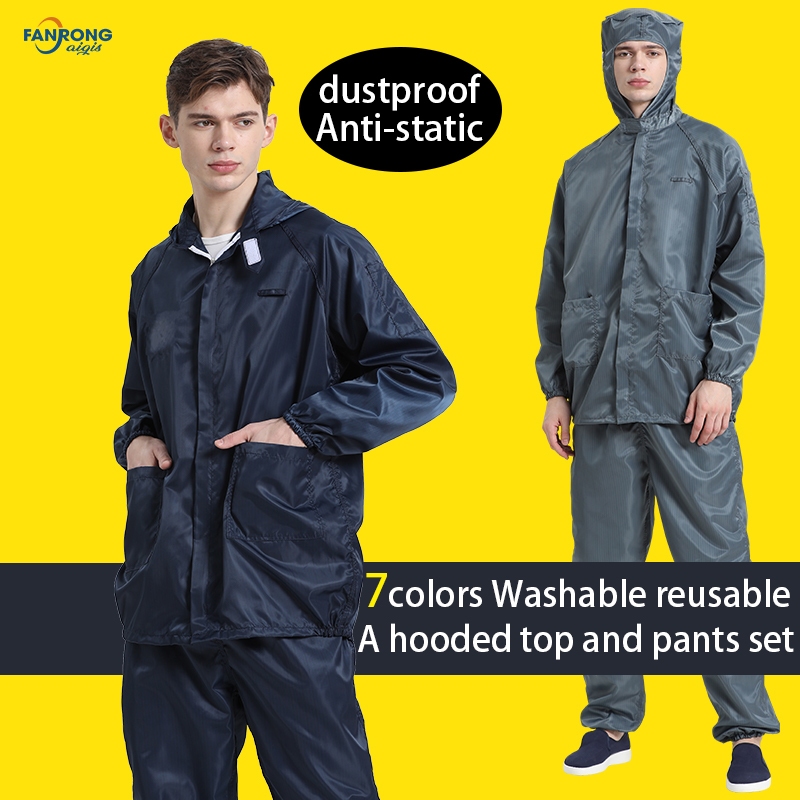 Cleanroom Anti-Static Kit 2-in-1 PPE Protective Clothing Washable Anti ...