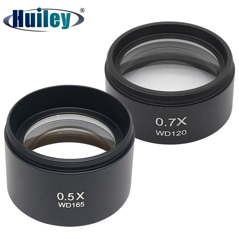 0.5X 0.7X Barlow Lens Stereo Microscope Auxiliary Objective Lens ...