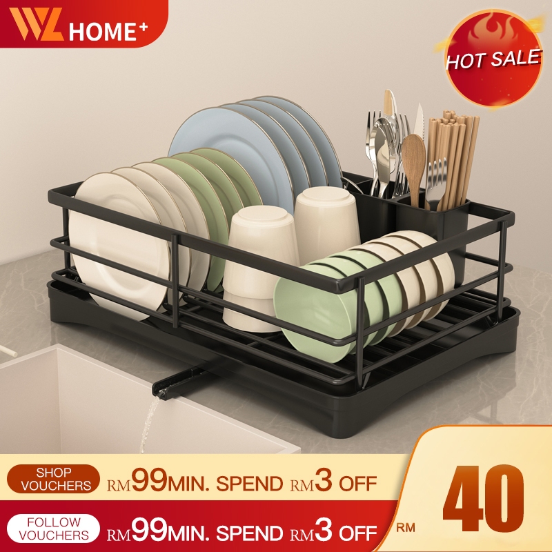 Dish Rack Dish Drainer Dish Drying Rack Kitchen Organizer Plate Rack ...