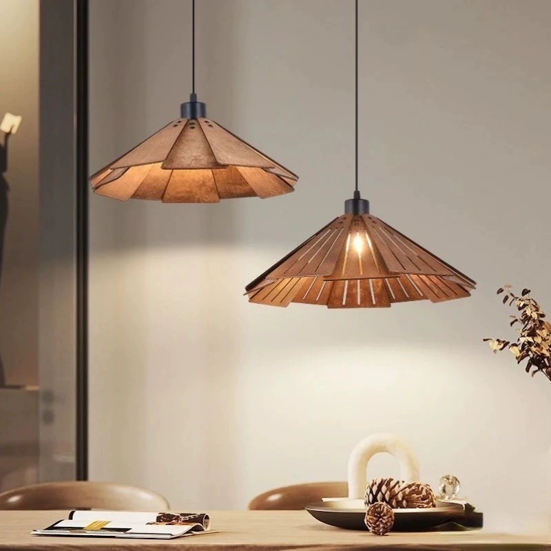 Lampu Gantung Siling Meja Makan Vintage Wooden Bamboo Drop Light Rustic ...