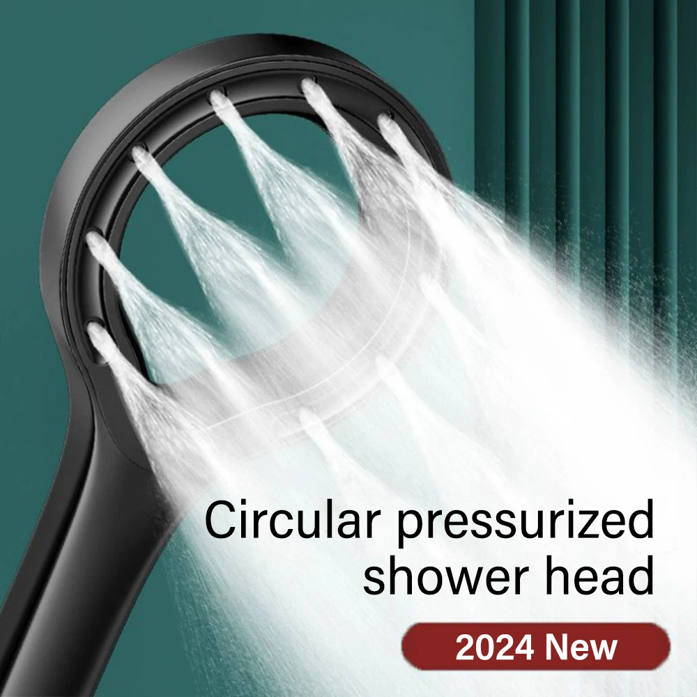 High Pressure Shower Head Heart Ring Spray Booster Shower Heads Home ...