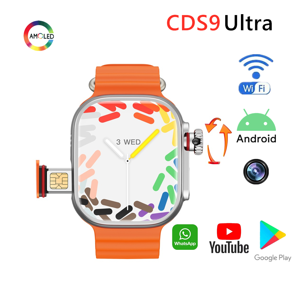 Android Smartwatch With SIM Card Slot Wifi Camera 4G CDS9 Ultra Smart ...