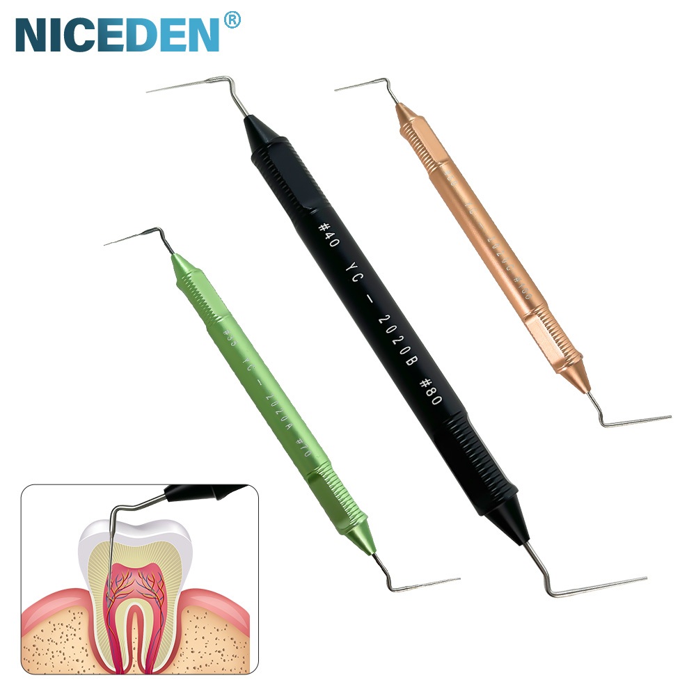 NICEDEN 1 Set Dental Endodontic Hand Plugger Tip Teeth Root Canal Filling Vertical Pressurizer ...