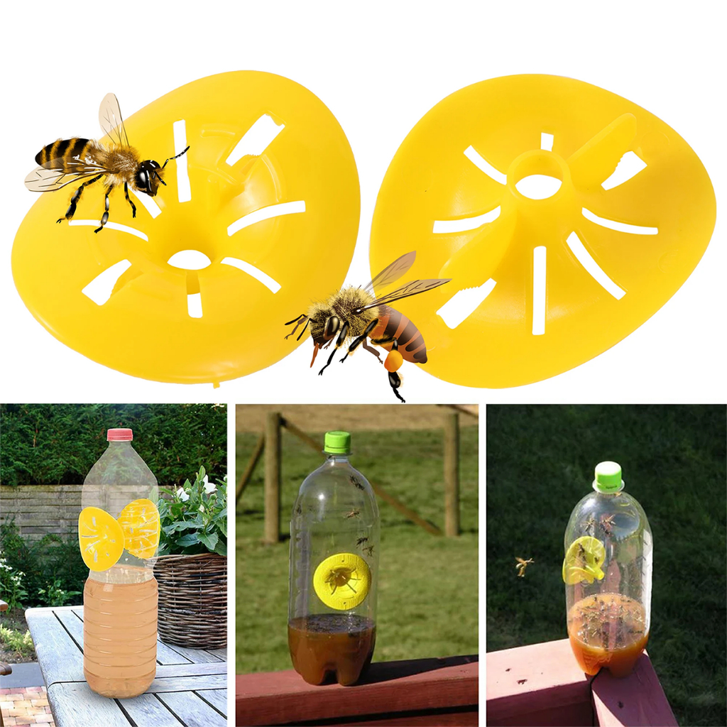 10Pcs Reusable Bee Catcher Flower Shaped Flying Insects Funnel Pest ...