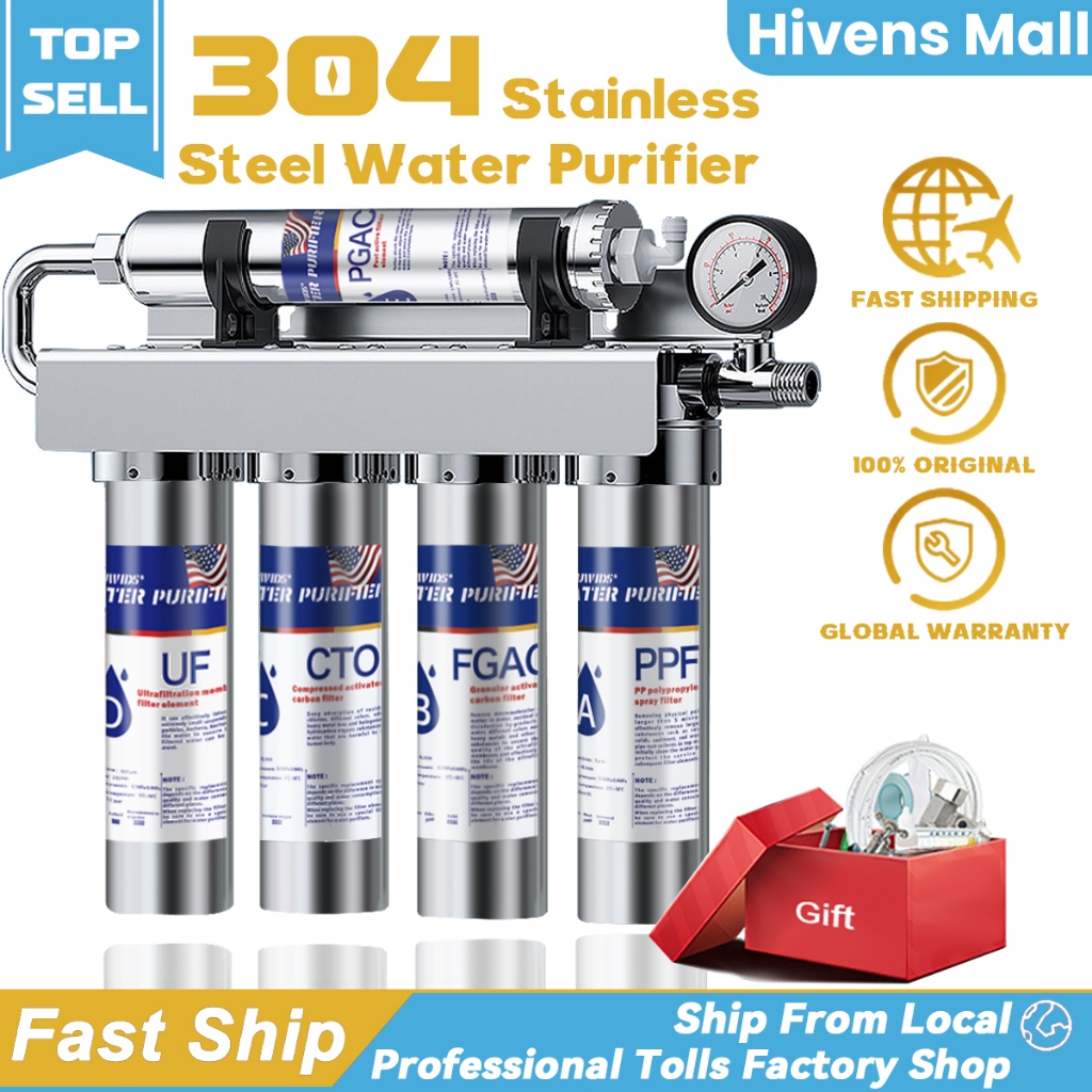 HIVENS 5 Levels System Complete Set Filter Penapis Air Alkaline Water ...