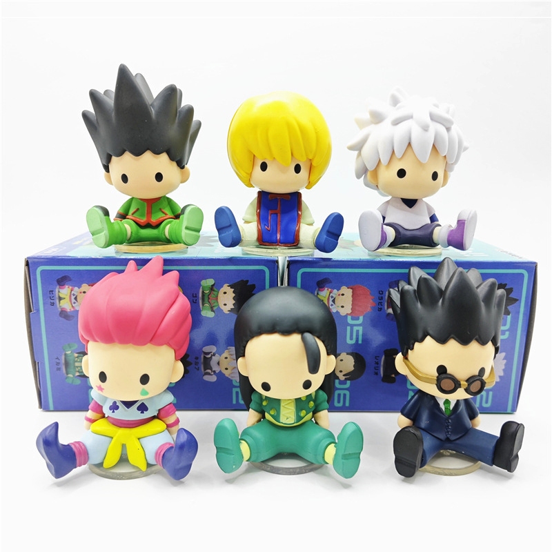 6Pcs/Set Anime HUNTER×HUNTER Figure Gon Freecss Killua Zoldyck Kurapika ...