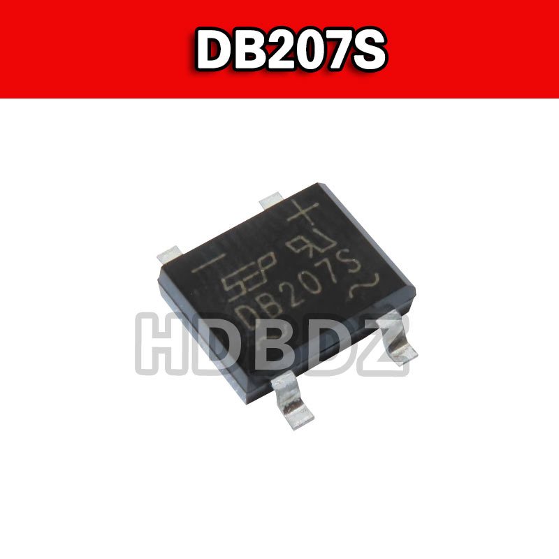 50pcs DB207S SOP4 Bridge Stack 2A 1000V Rectifier Bridge Silicon Bridge ...