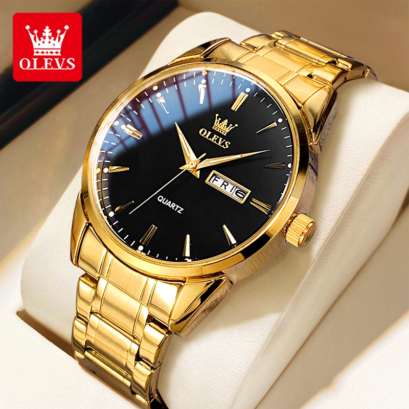 OLEVS Jam Tangan Lelaki Original Waterproof Quartz Stainless Steel ...