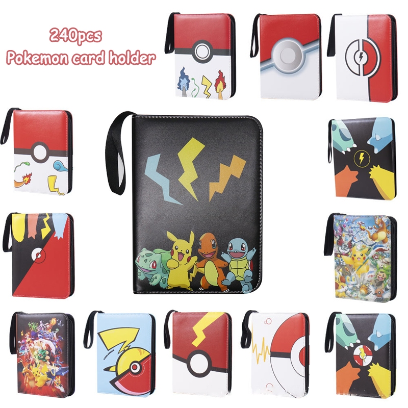 New Pokemon Cards Holder PU Album Box Hold 240 Pokemon Anime Game ...