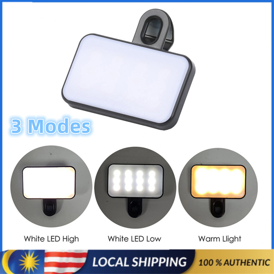 Portable Mini Selfie Fill Light Rechargeable 3 Modes Adjustable ...