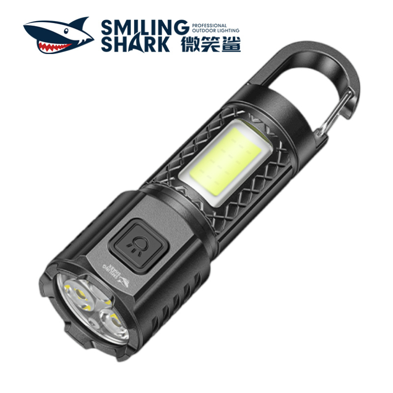 Smiling Shark SD5253 Mini Flashlight Led*3 Super Bright Torch Light ...