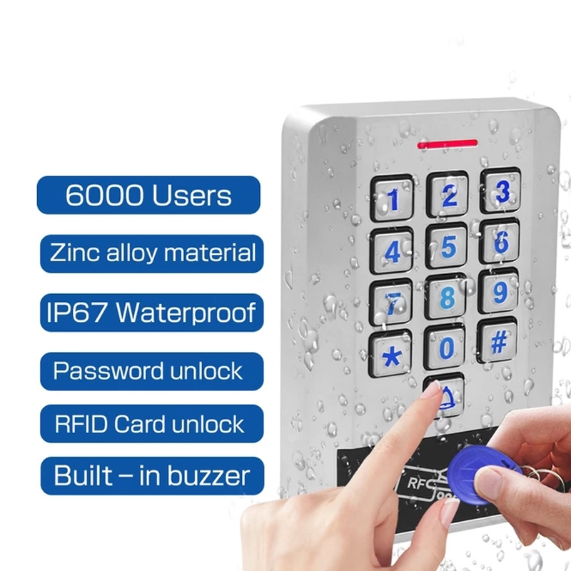 IP67 Waterproof Metal Access Control Backlit Keyboard 125khz Proximity ...