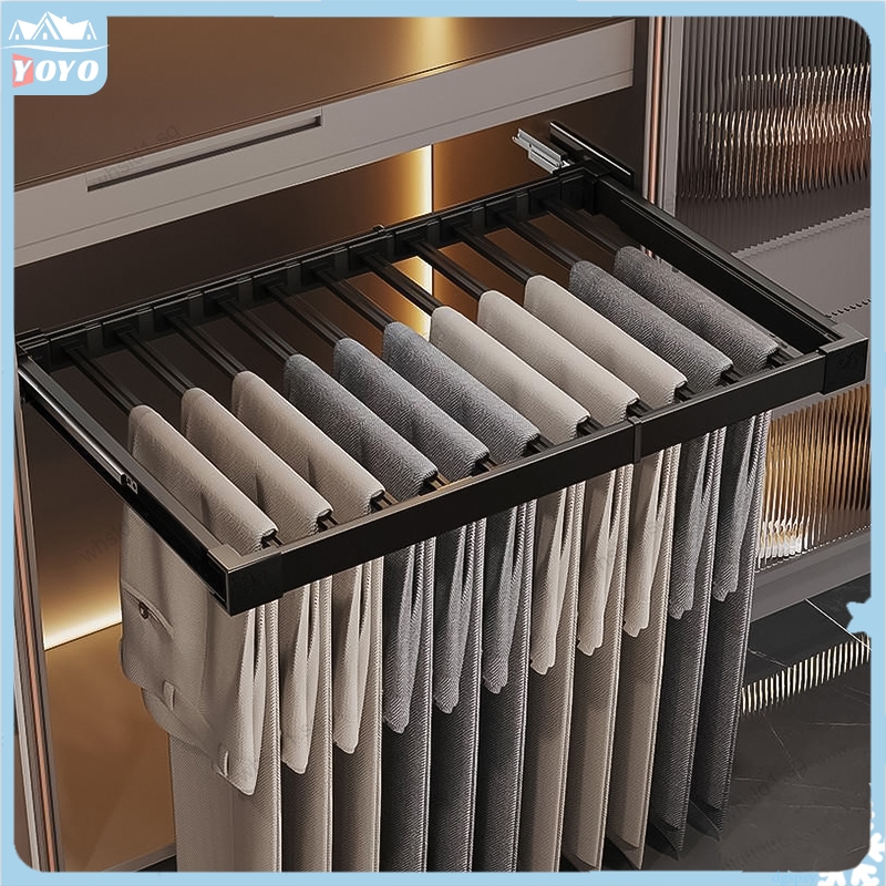 Built-in pull-out pants rack closet built-in retractable pants pull-out ...