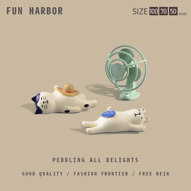 无聊了吹吹风扇夏日乘凉! Summer Stay-at-Home Cats / Fan Bamboo Mat TV and Watermelon / Zakka Japanese Cat ...