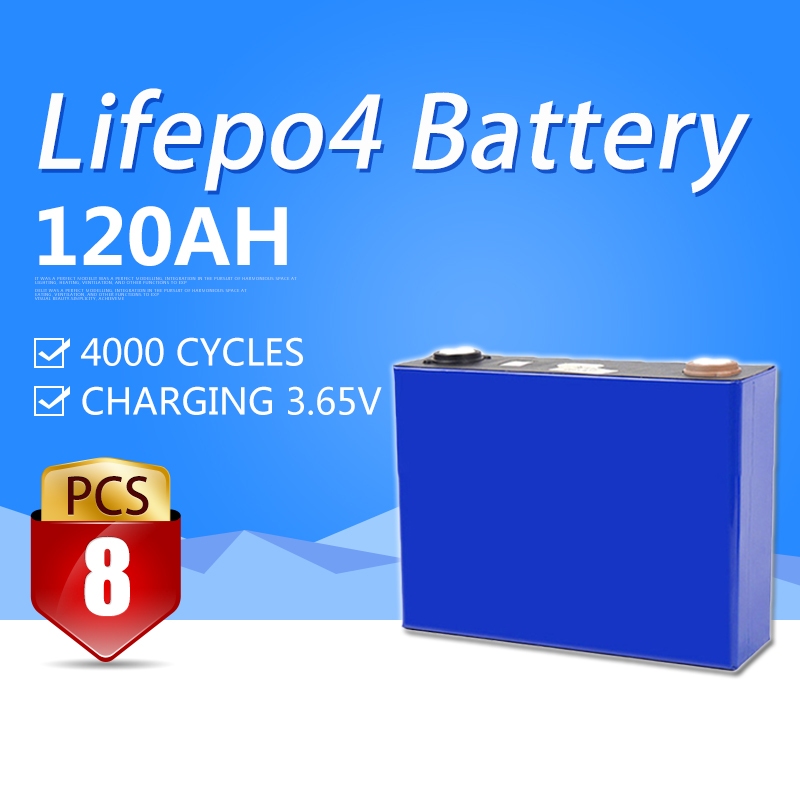 【8PCS】 3.2V Lifepo4 battery 120AH solar lithium-ion battery RV ...