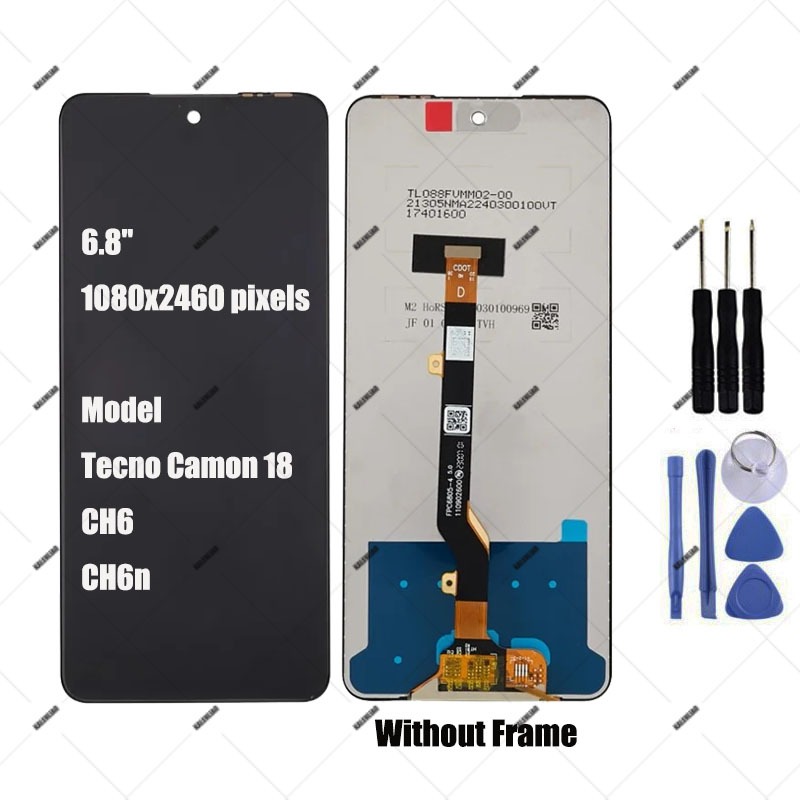 Original Tecno Camon 18 18P 18i 18T LCD Display Touch Screen Digitizer Assembly Replacement ...
