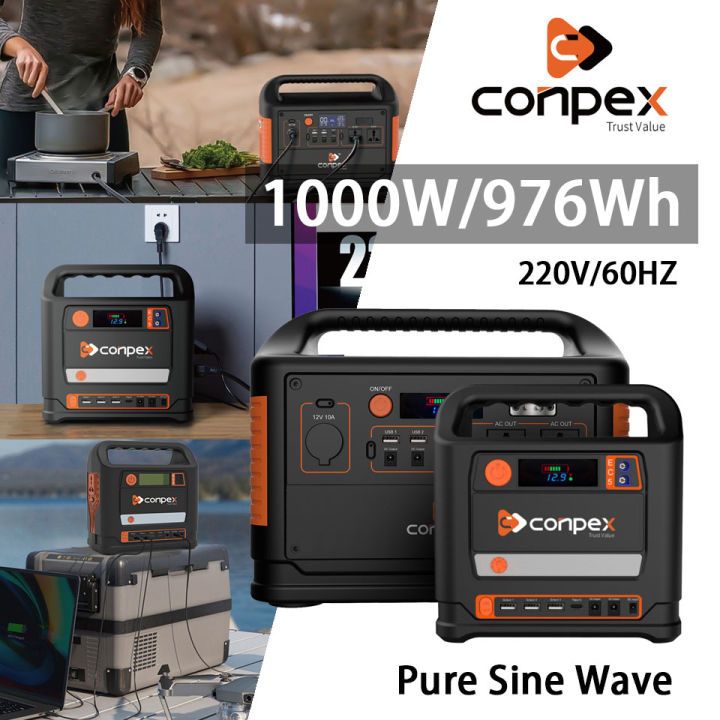 Conpex power station1000W 300W portable generator Camping trip power supply Outdoor power supply ...
