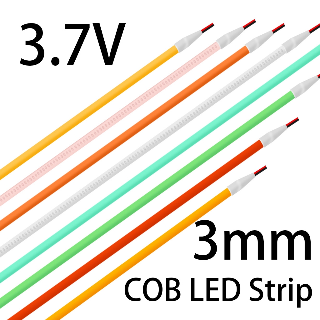 3V 3.7V COB LED strip Light 3mm Width Tape Light | Shopee Malaysia