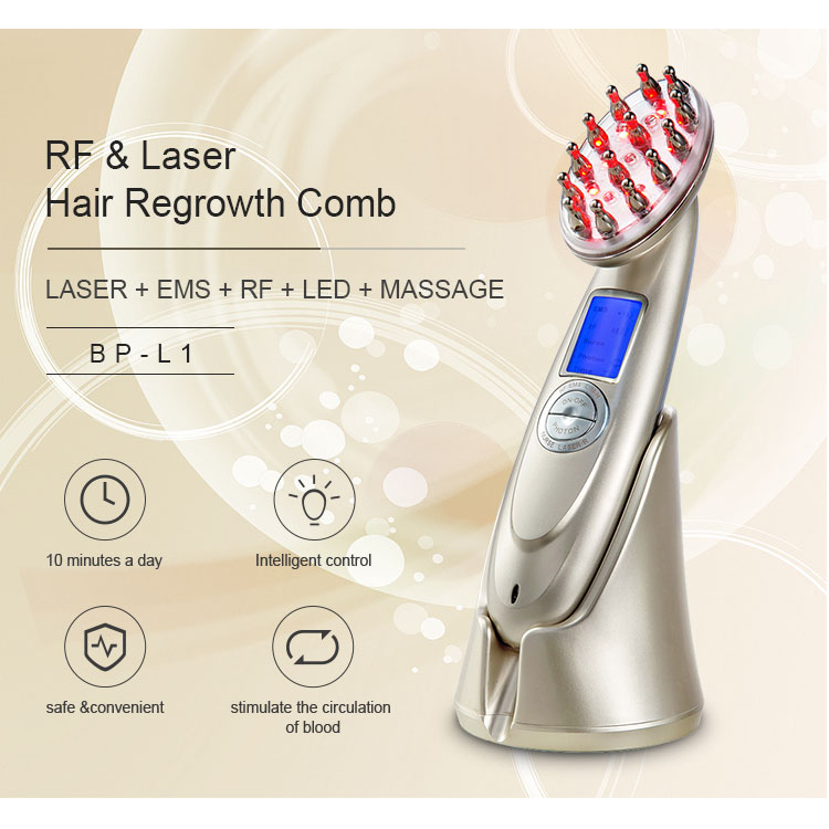 Electric Laser Hair Growth Comb Anti Hair Loss Therapy Comb Infrared RF ...