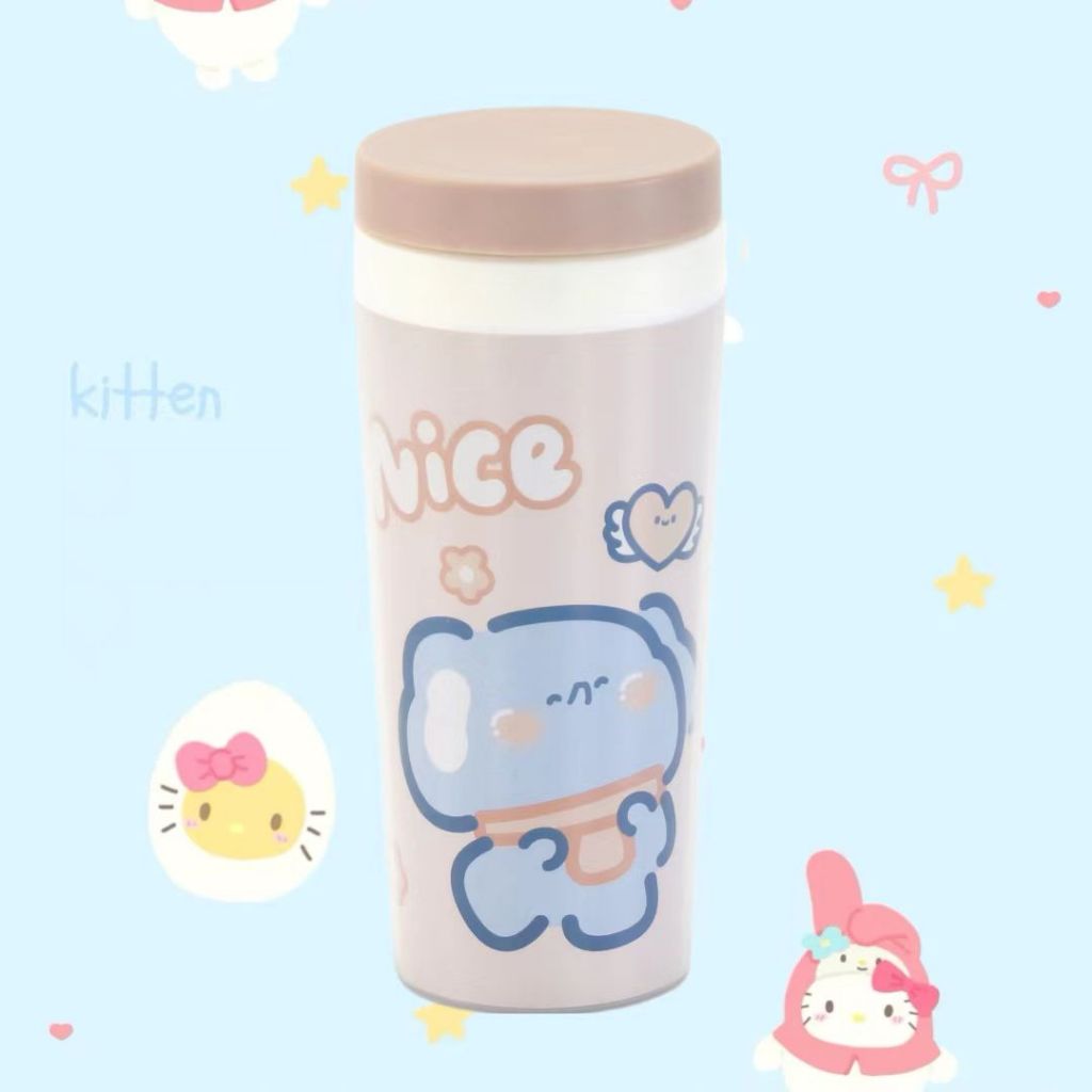 Cute sanrio double drinking cup Cinnamorol/Kuromi/Pom Pom Purin/Melody ...