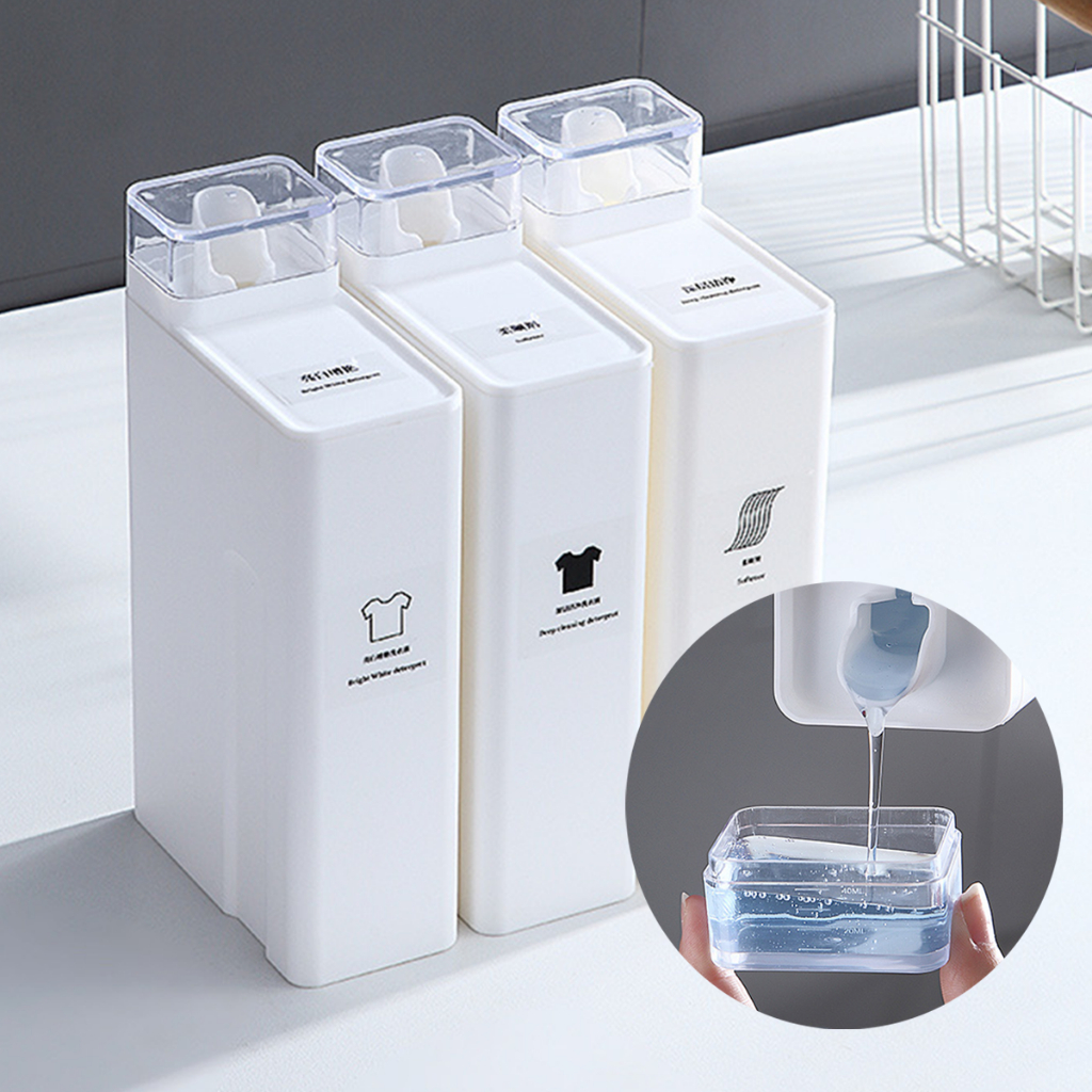 1000ml Laundry Detergent Empty Bottles Large Capacity Softener Storage ...