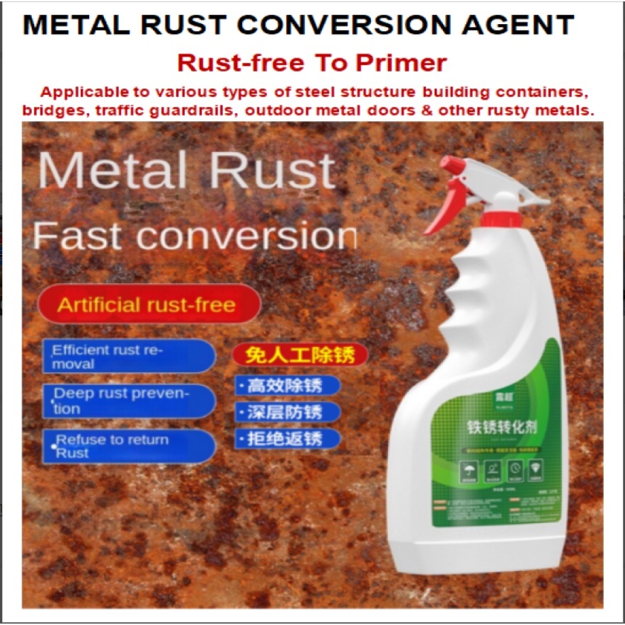 500ml Color Paint Metal Rust Conversion To Paint Agent Refurbishment ...