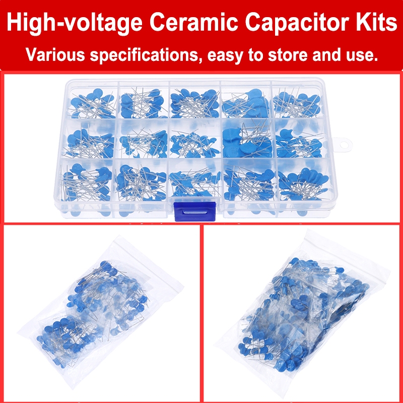 High-voltage ceramic capacitor kit, 1KV2KV3KV, blue ceramic capacitor ...