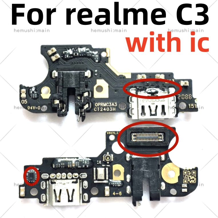 USB Charging charger port board For realme C3 Mainboard Flex USB Port ...