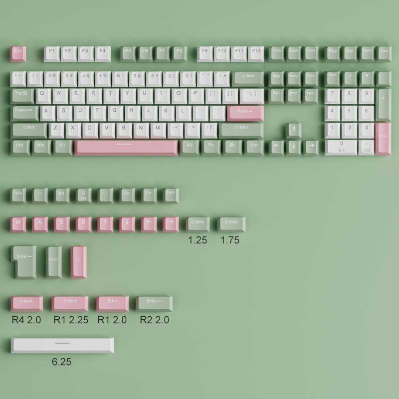 Lotus Theme Keycaps PBT Double-shot OEM Profile Keycap Custom Keycaps ...