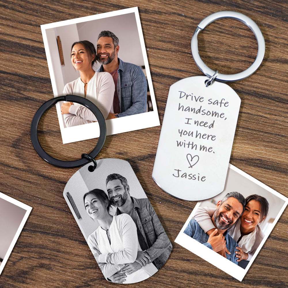 Personalized Photo Keychain Mothers day gift Keychain Couple Keychain ...