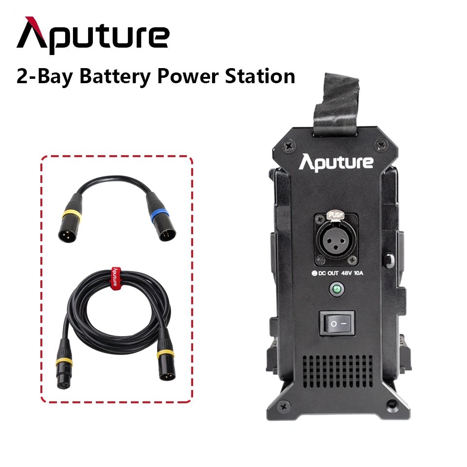 Aputure 2-Bay Battery Power Station External V-Mount Dual Battery Power ...