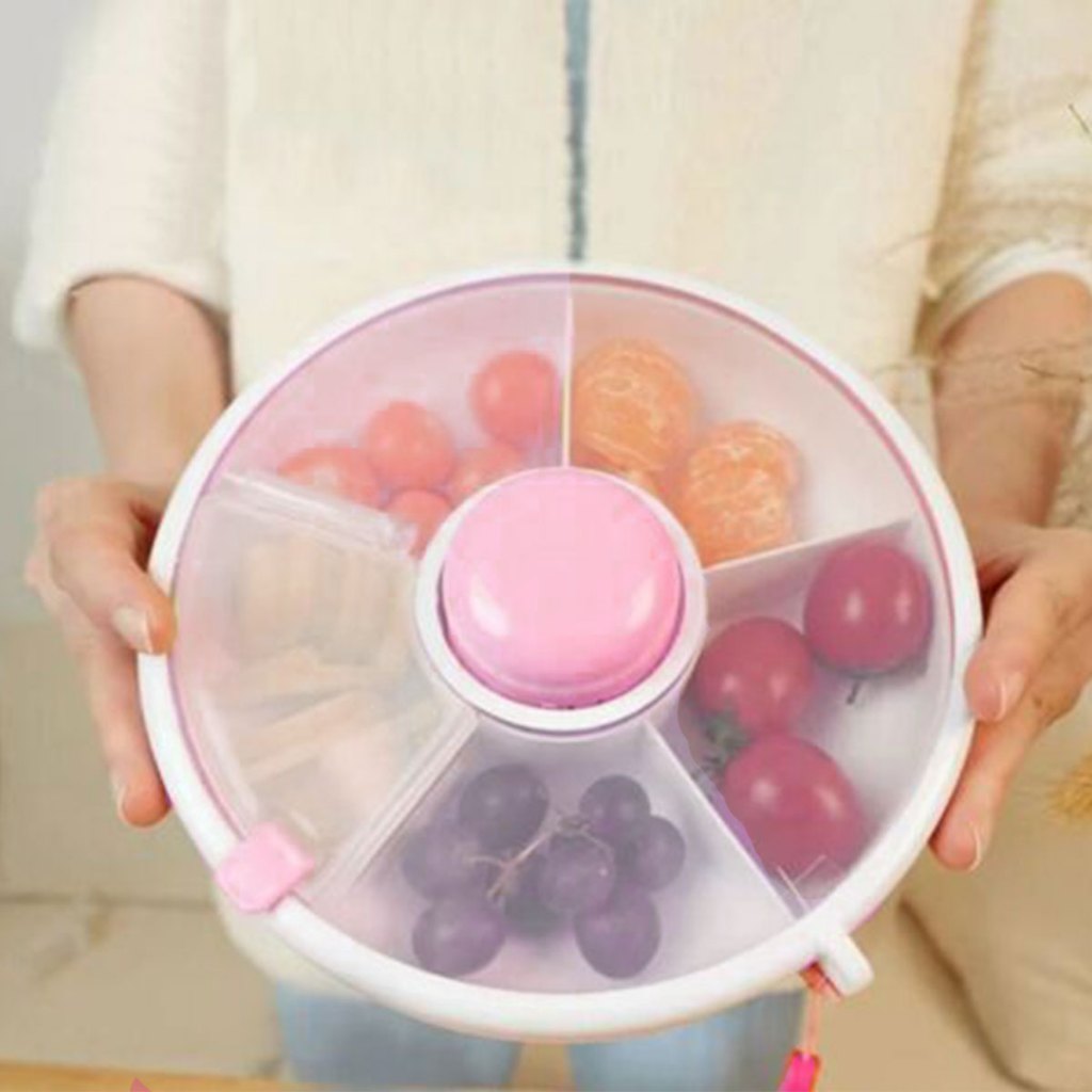 1 Pcs Rotating Snack Container Portable with Lid Moisture-proof Storage ...
