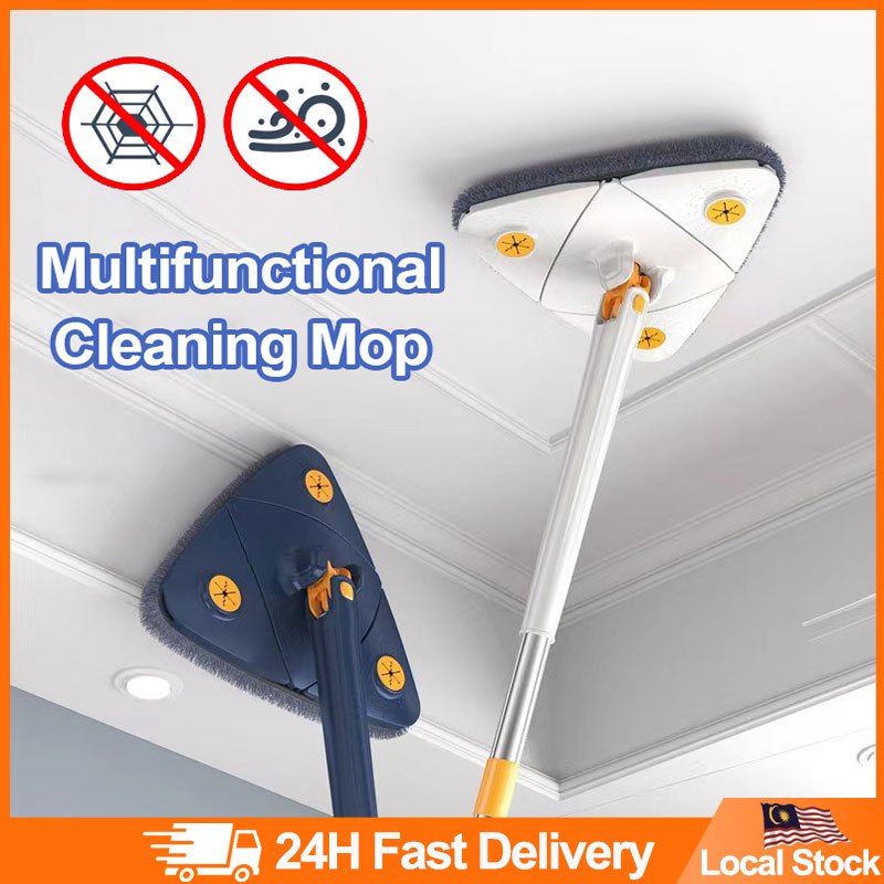 Triangle Spin Mop For Floor Window Mop Lantai Hands Free Squeeze ...