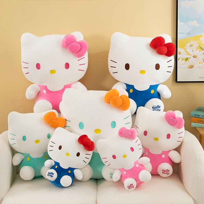 Kawaii Coloful Hello Kitty Plushies Soft Doll Plush Toy Sanrio Doll ...