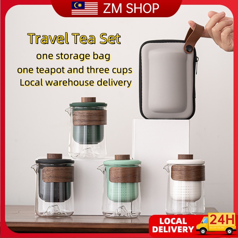 [MY]Glass Travel Tea Set/ Portable Quick Cup/Tea Set Gift /Personal ...