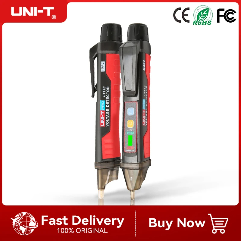 UNI-T UT12E UT12M Socket Wall AC Voltage Detector Indicator 24V-1000V ...