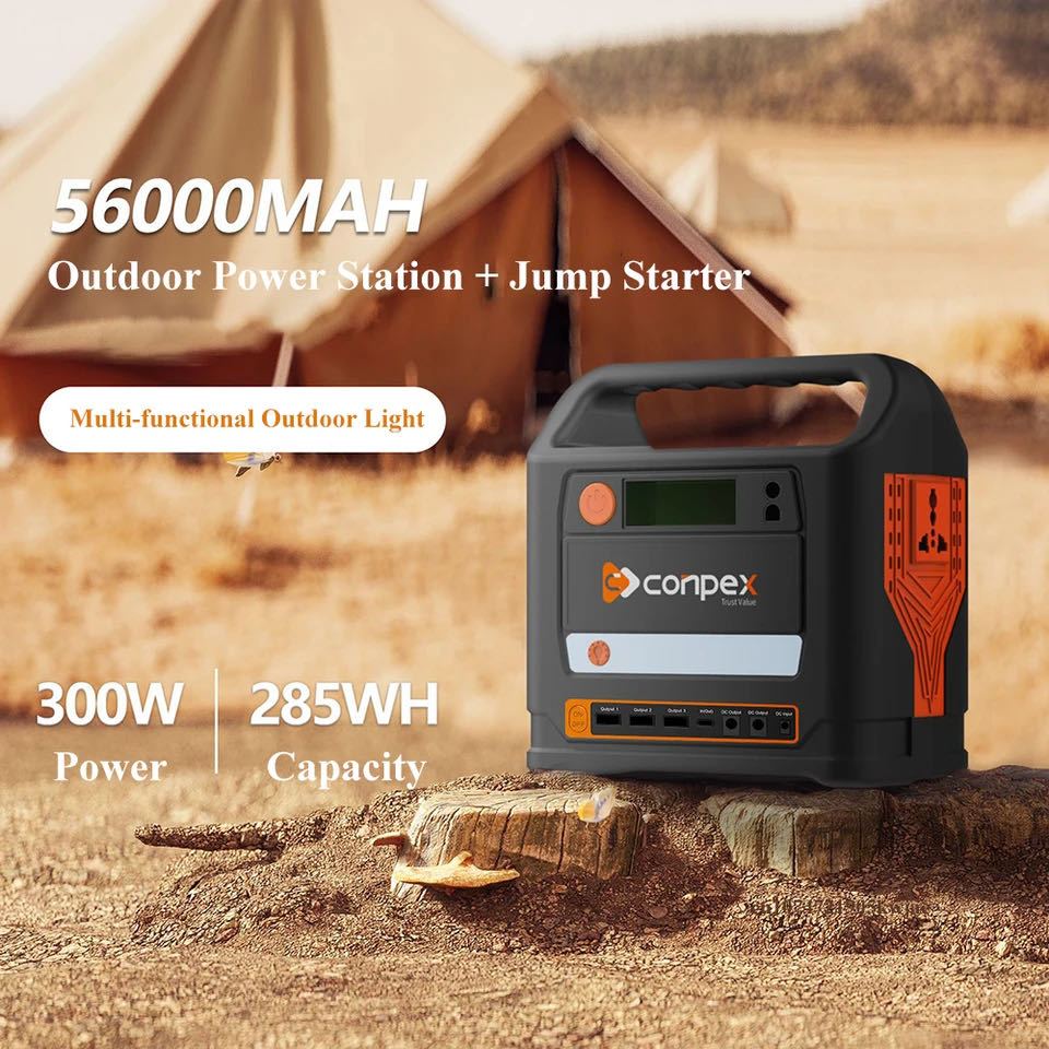 CONPEX 300W/1000W Power station 300W/285Wh portable generator 7 output ...