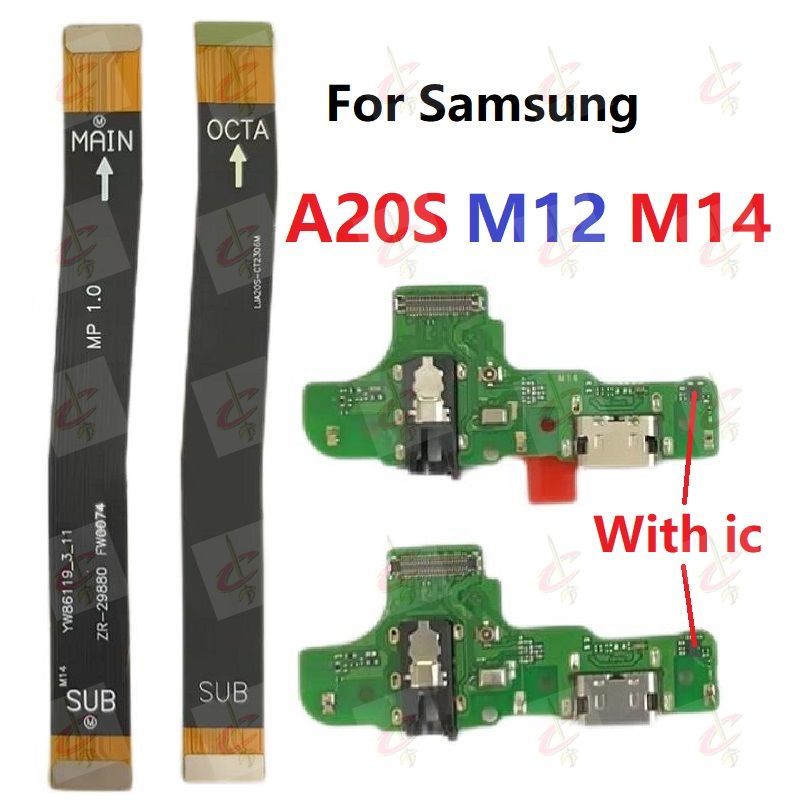 Charging board flex for Samsung galaxy A20S M12 M14 Main board ...