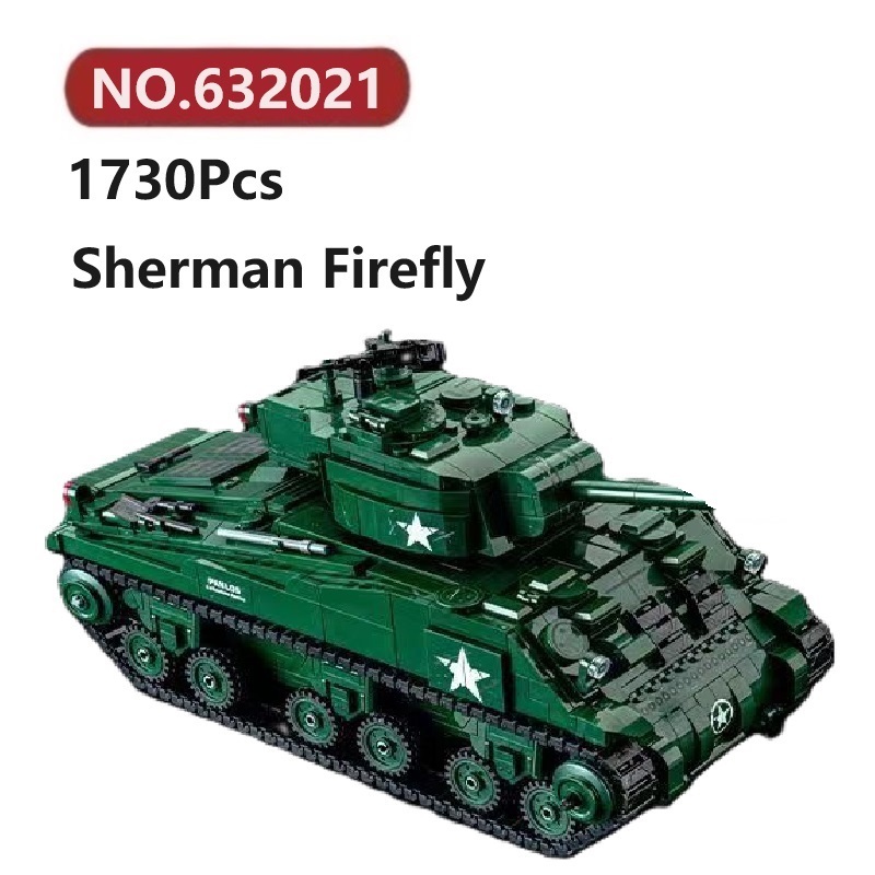 Sherman Firefly Tanks Building Blocks 1730 Pcs Panlos Brick Tank Bricks ...