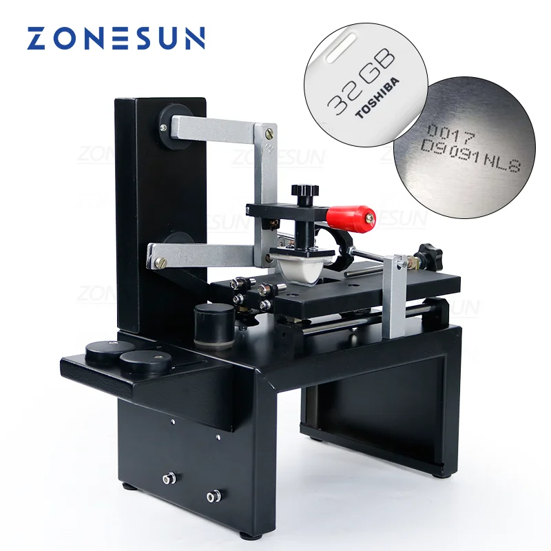 ZONESUN Manual Pad Printer Rubber Stamp Production Date Batch Number ...