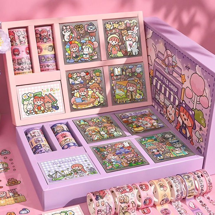 [Style Randomly Sent] Cute Handbook Tape PET Sticker Note Gift Blind ...