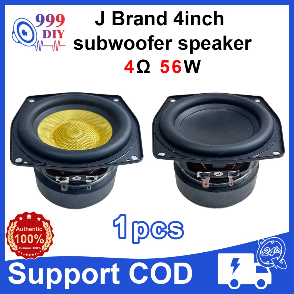 999DIY J Brand 4inch Subwoofer Speaker 4Ω 50W Car Stereo 4inch BASS J ...