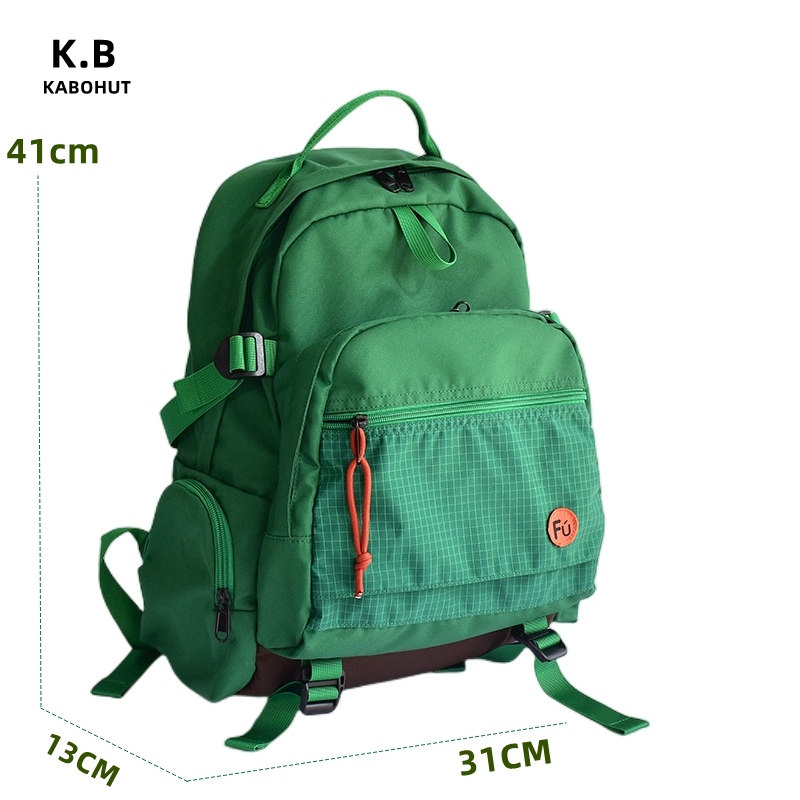 Kabohut Fashion Green Travel Backpack Female 15.6inch Laptop Bag Hiking ...
