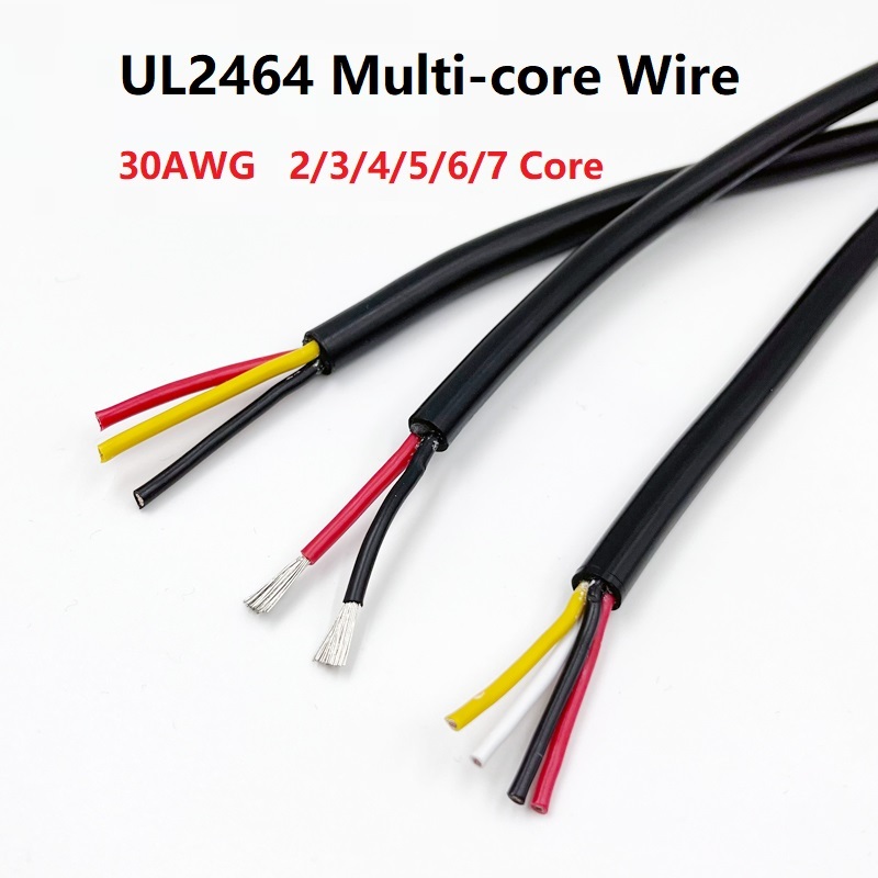UL2464 Copper Wire 30AWG PVC Channel Sheath 2 3 4 5 6 7Cores Insulation ...